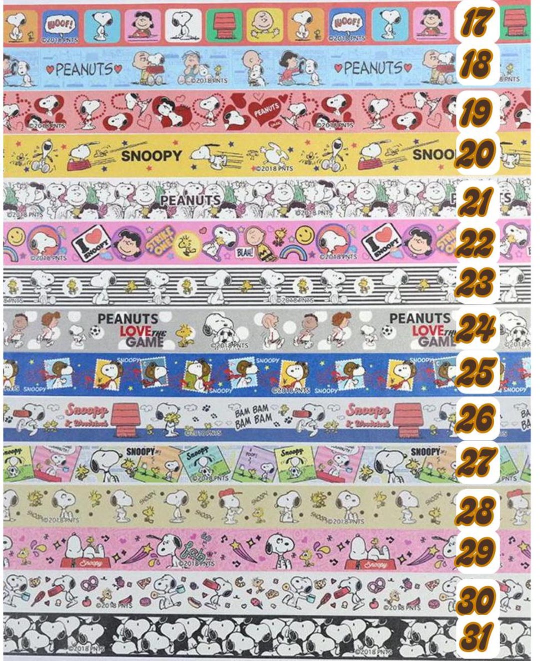 55+ Patterns Peanuts Snoopy Washi Tape Sample, Surprise Bag, Peanuts ...