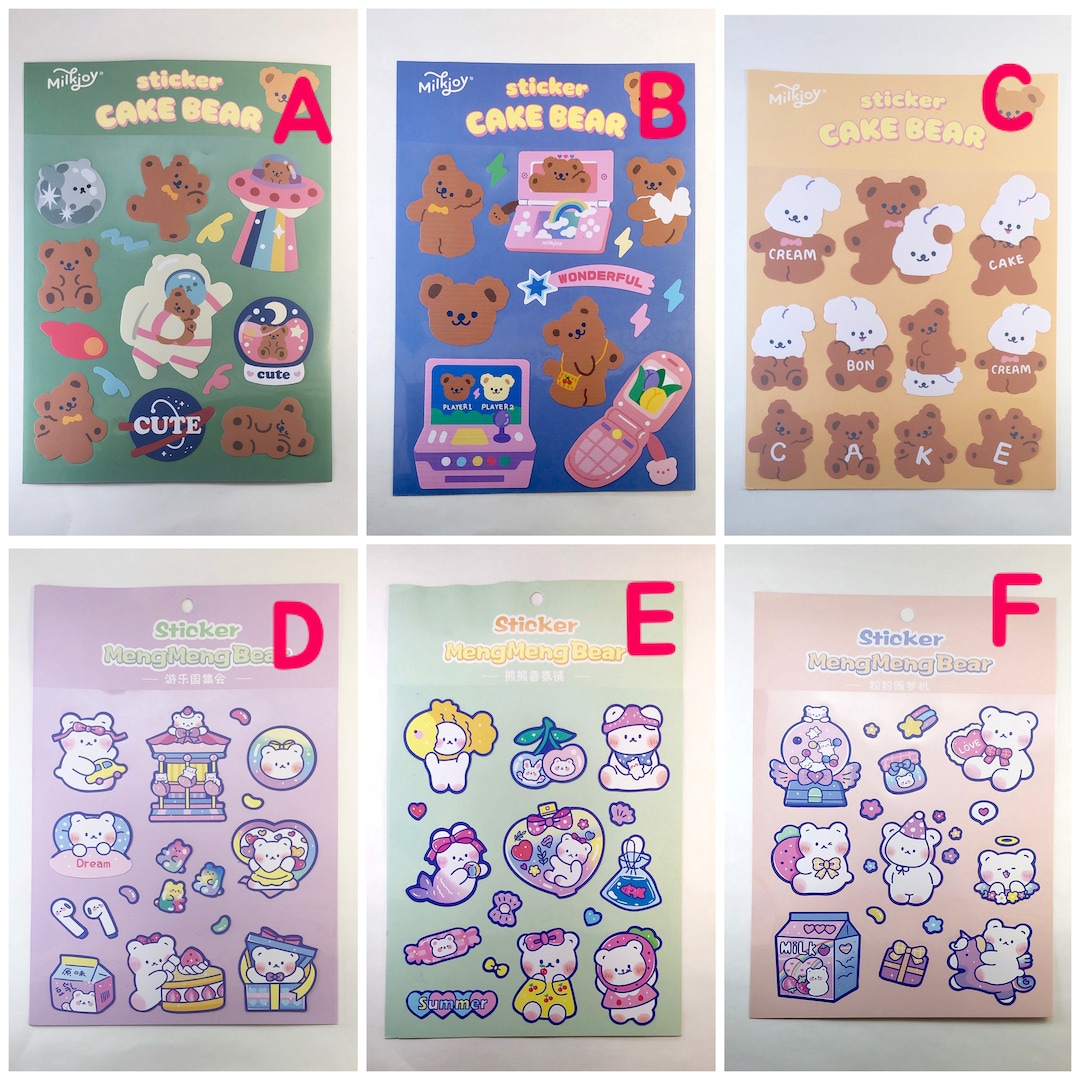 Milkjoy Bear Stickers, Waterproof, Laptop Decals, Mobile Stickers ...