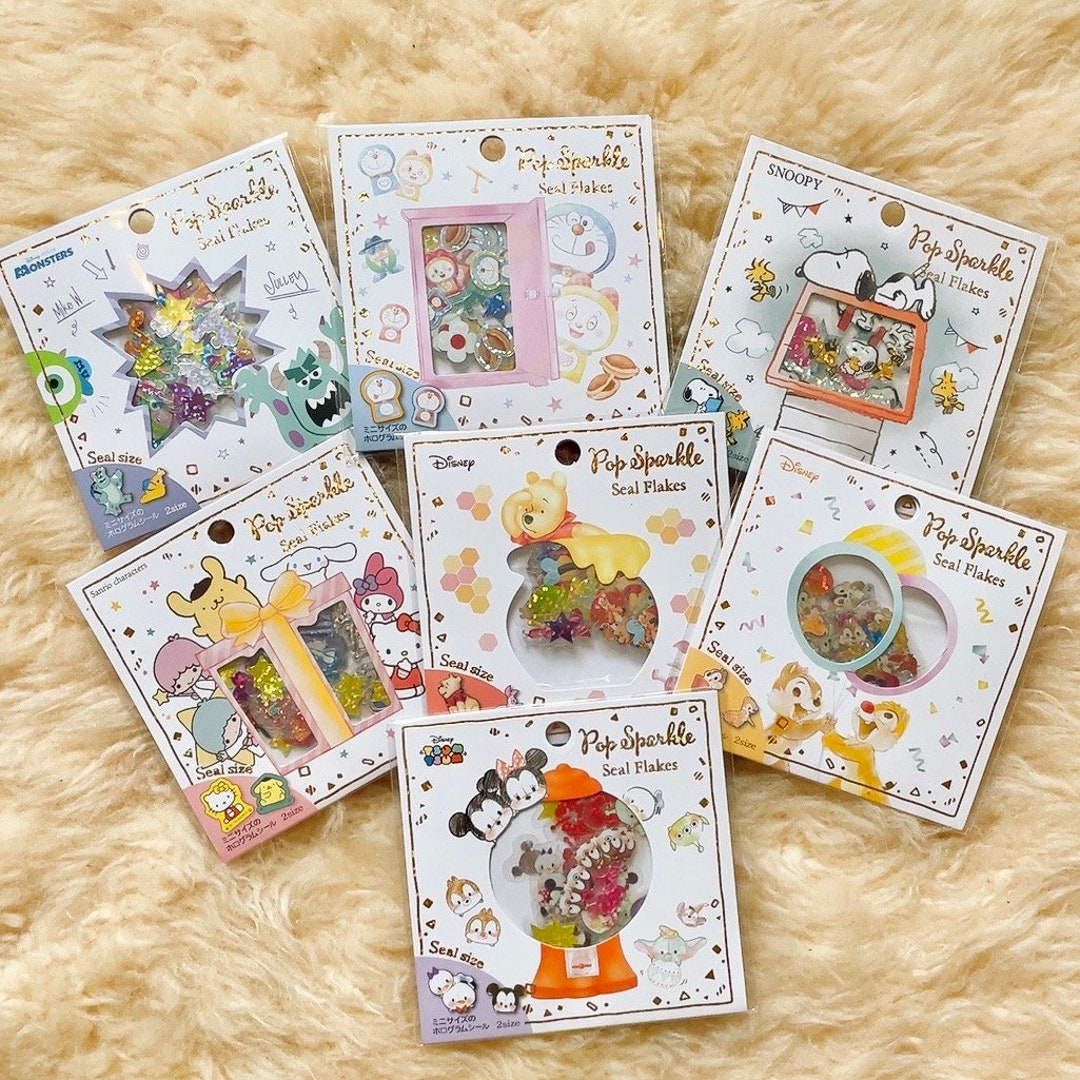 Kamio Japan Doraemon Pop Sparkle Seal Flakes, Deraemon Sticker ...