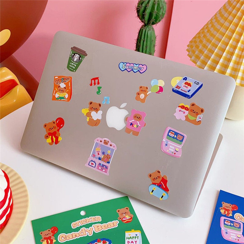 Milkjoy Candy Bear Stickers Waterproof Laptop Planners | Etsy