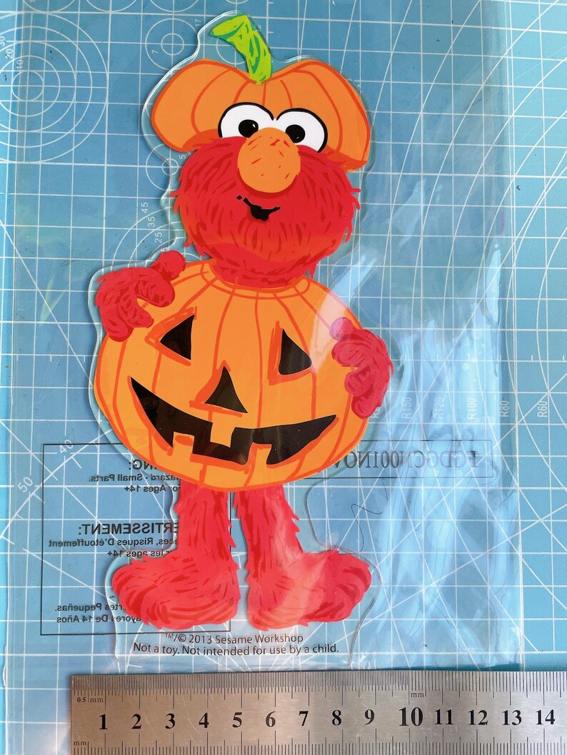 Sesame Street Halloween Window Cling, Elmo Halloween Gel Window Decals ...