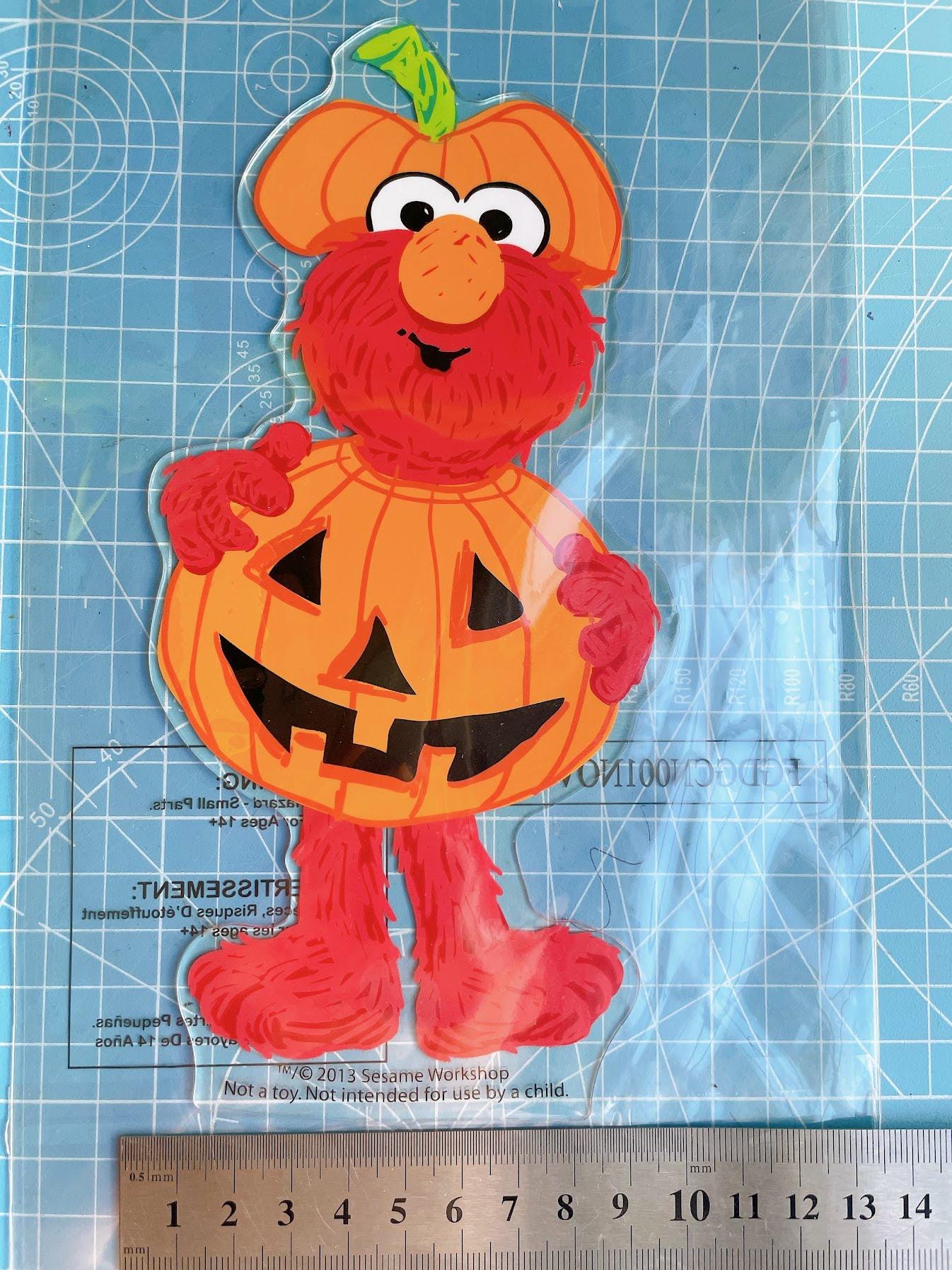 Sesame Street Halloween Window Cling, Elmo Halloween Gel Window Decals ...