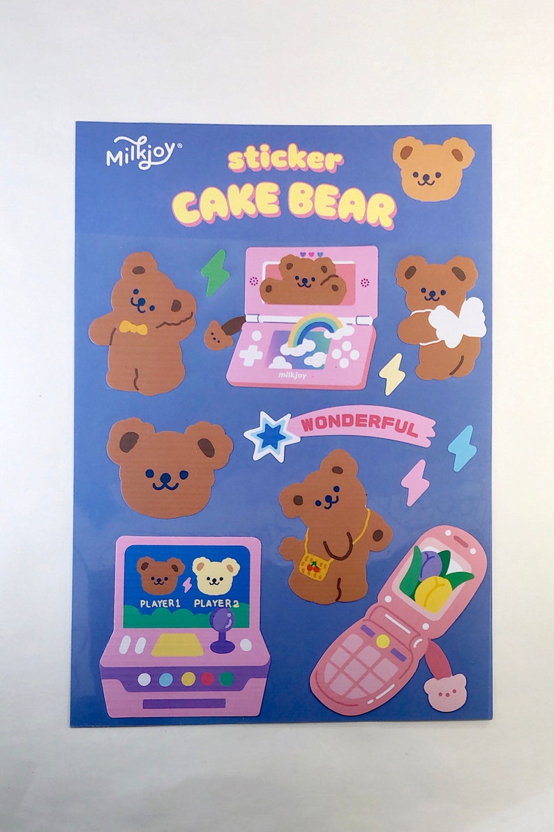 Milkjoy Bear Stickers Waterproof Laptop Mobile Stickers | Etsy
