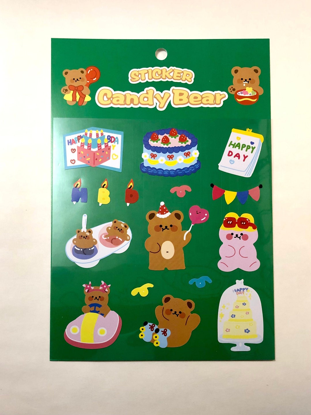 Milkjoy Candy Bear Stickers, Waterproof, Laptop, Planners, Bullet ...