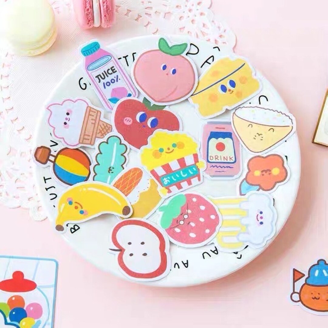 Kawaii Food Sticker, Fruits Sticker, Snacks Sticker, Animal Sticker ...