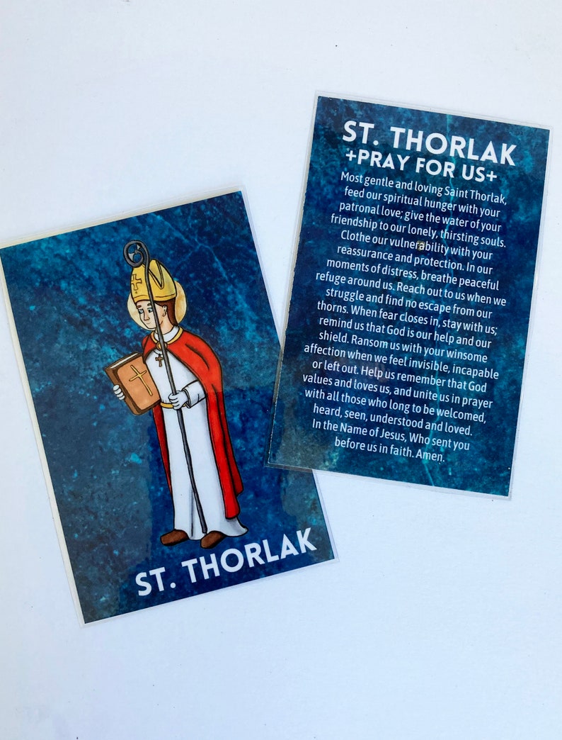 St. Thorlak Thorhallsson of Iceland Laminated Holy Card With Autism ...