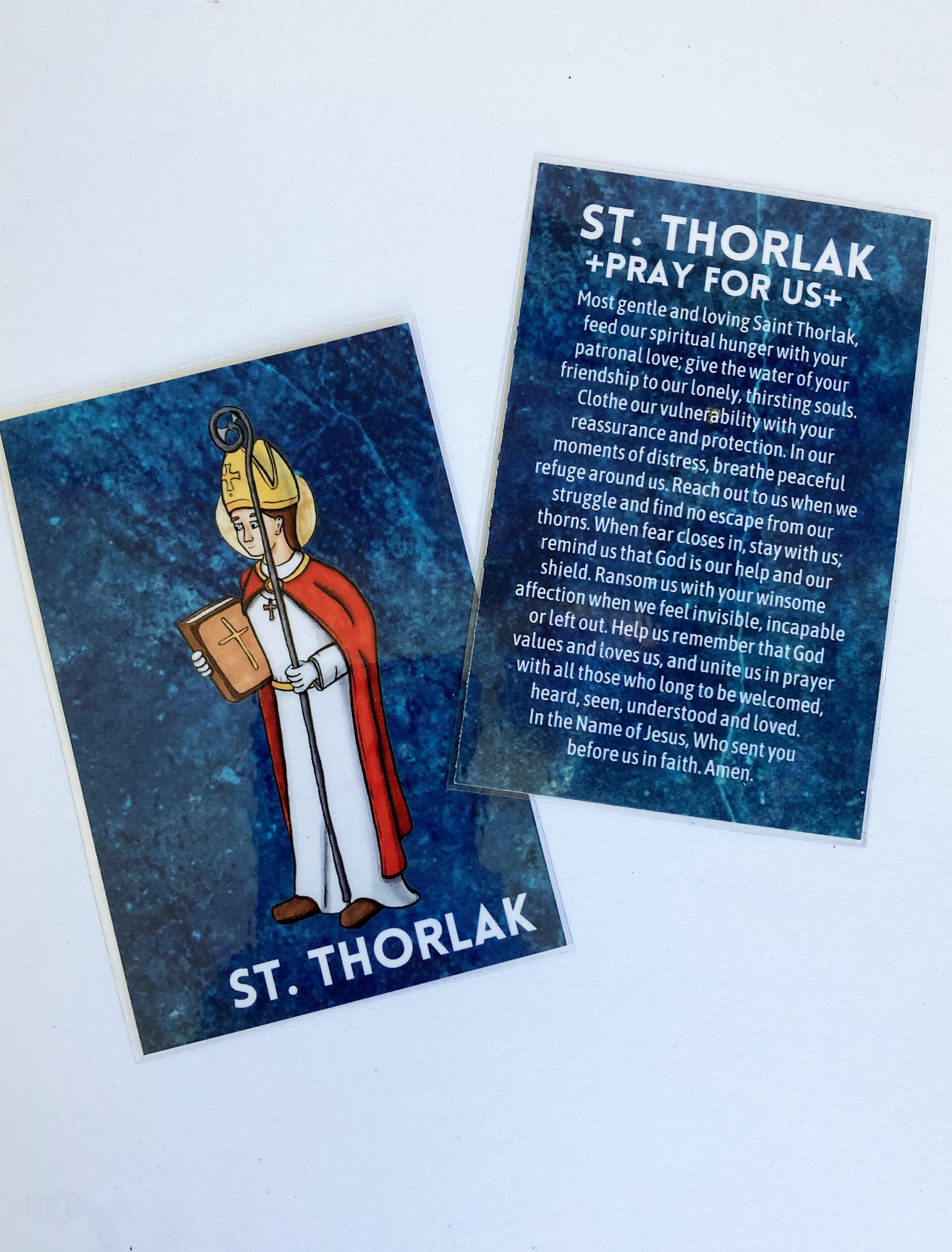 St. Thorlak Thorhallsson of Iceland Laminated Holy Card With Autism ...
