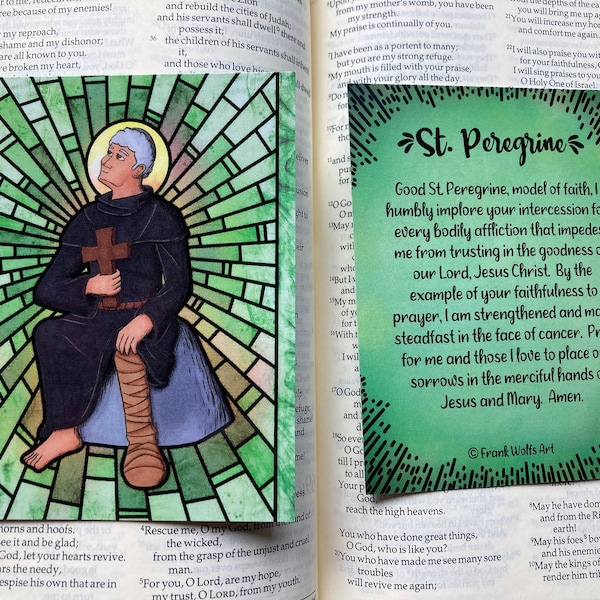 St Peregrine Prayer Cards - Etsy