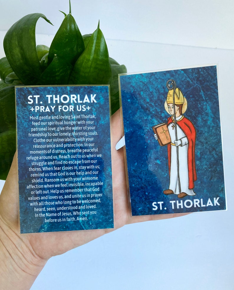 St. Thorlak Thorhallsson of Iceland Laminated Holy Card With Autism ...