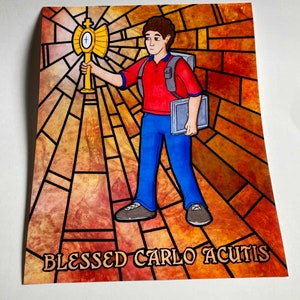 Blessed Carlo Acutis 8x10 Print Catholic Confirmation Baptism Gift ...