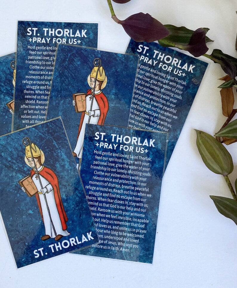 St. Thorlak Thorhallsson of Iceland Laminated Holy Card With Autism ...