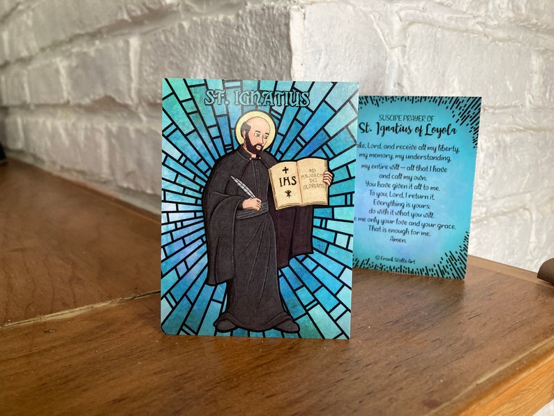St. Ignatius of Loyola Holy Card: Suscipe Prayer, Patron Saint of ...
