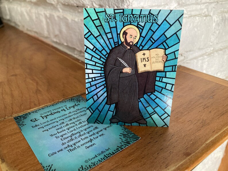 St. Ignatius of Loyola Holy Card: Suscipe Prayer, Patron Saint of ...