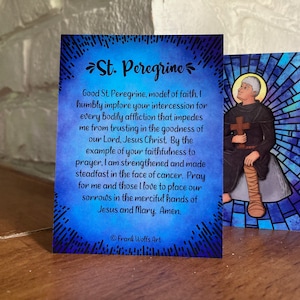 St. Peregrine Holy Card: Catholic Patron Saint for Cancer Patients - Etsy