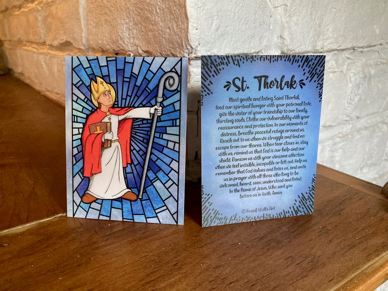 St. Thorlak Thorhallsson of Iceland Holy Card With Autism Prayer ...