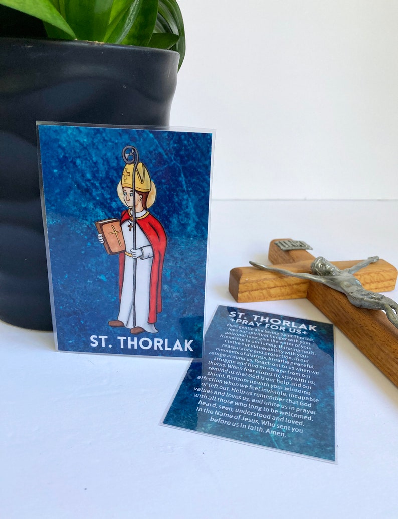 St. Thorlak Thorhallsson of Iceland Laminated Holy Card With Autism ...