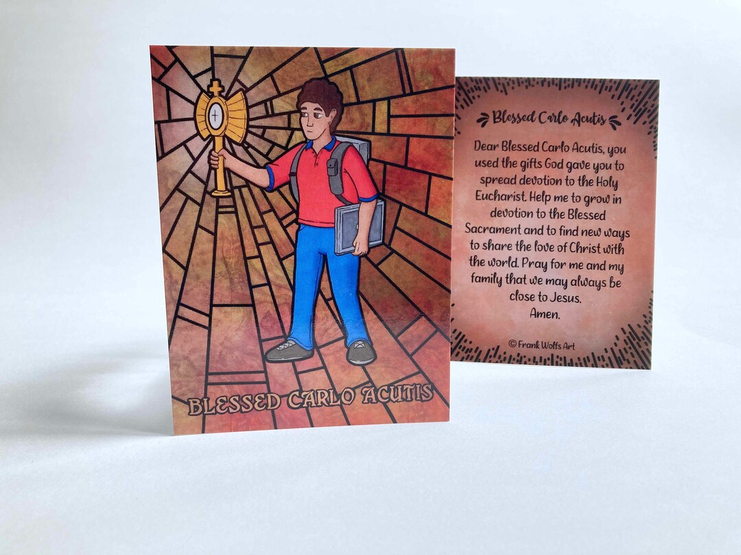 Blessed Carlo Acutis Holy Card With Prayer - Catholic Confirmation ...