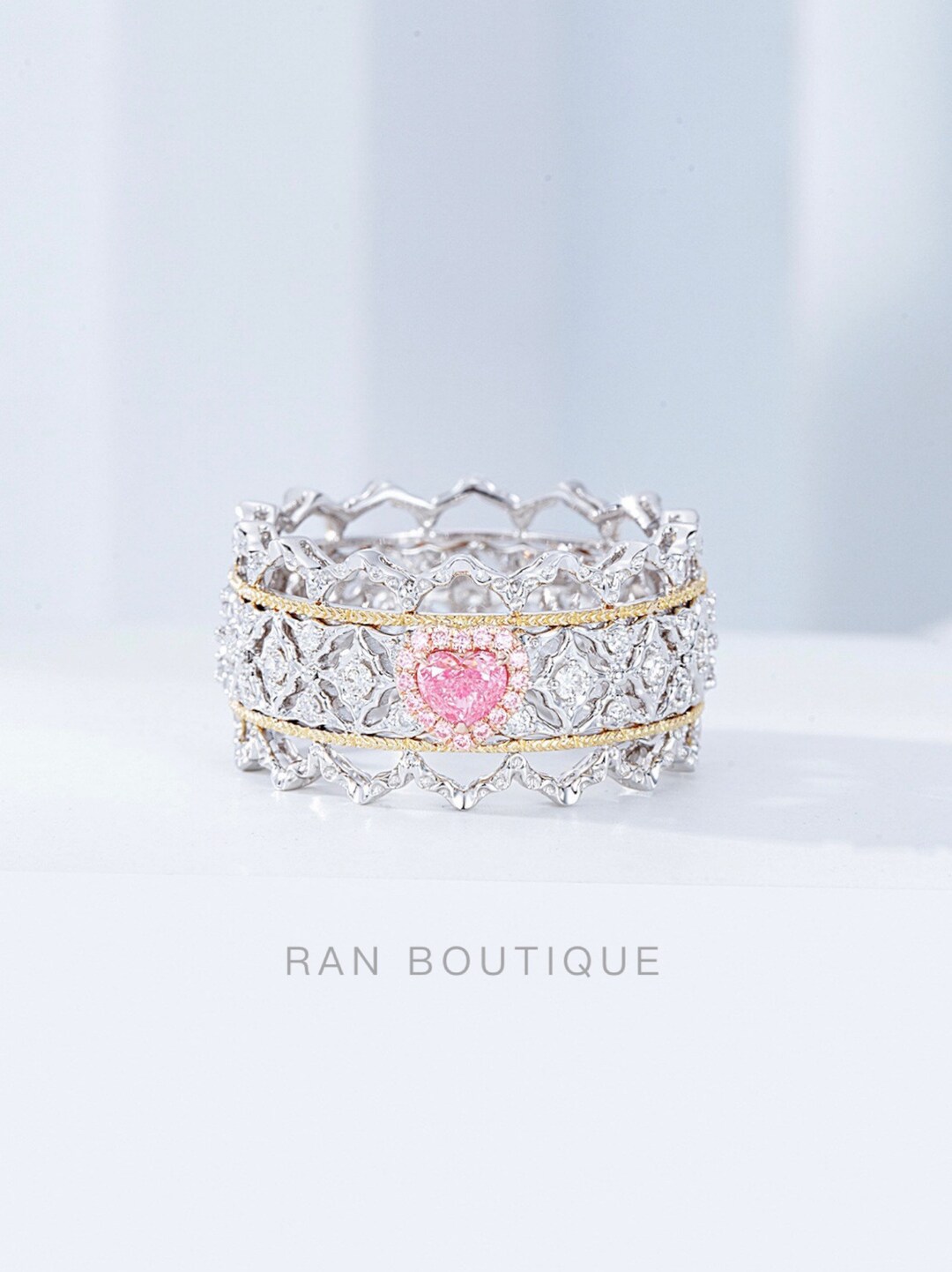 GRM 0.24ct Natural Pink Diamond 0.412ct Natural Diamonds, Ceryified Brilliant Cut Engagement ...