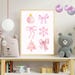 Coquette Pink Christmas Wall Art, Pastel Christmas Wall Art, Pink Bows ...