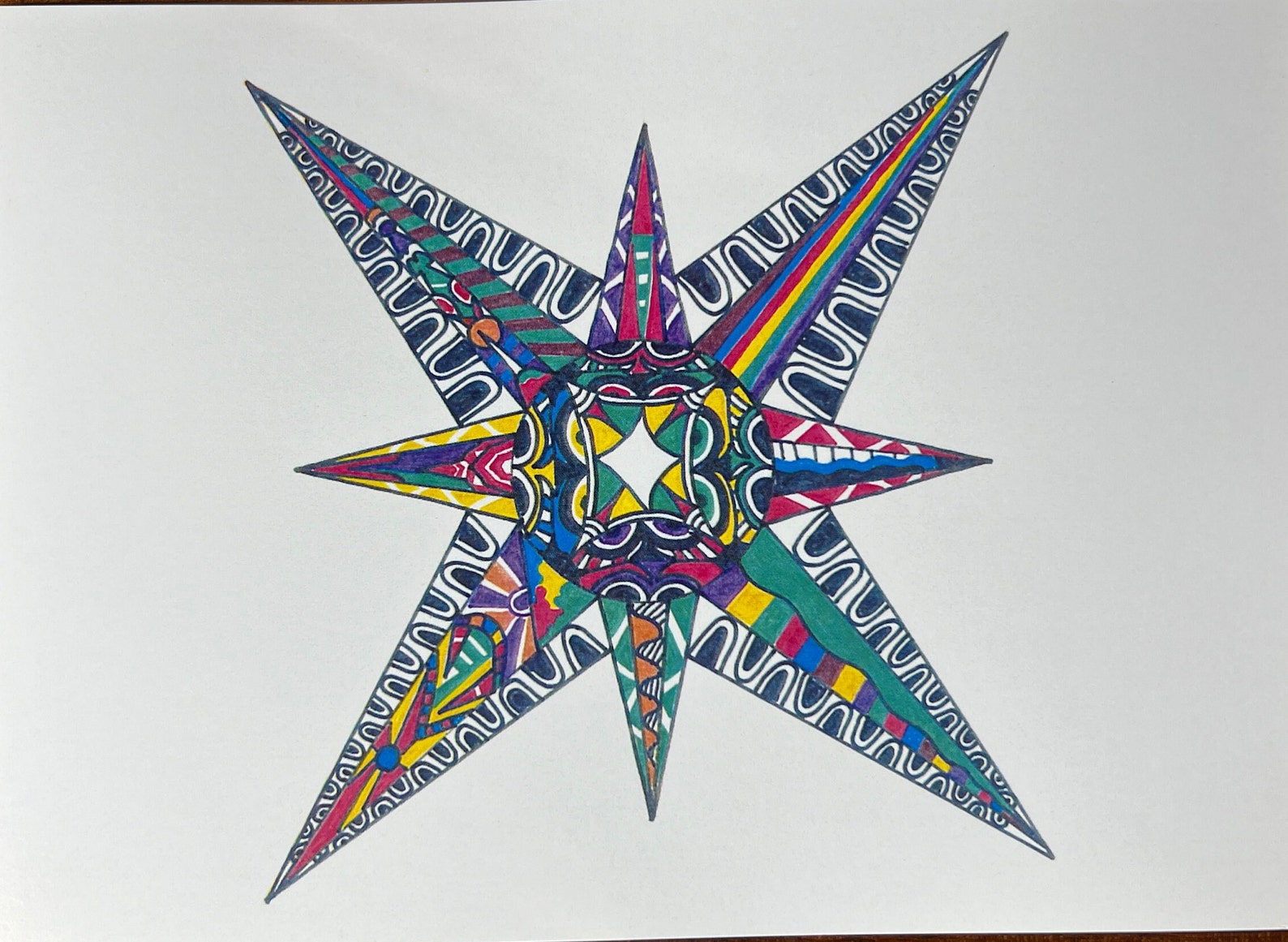 White Space Doodle Note Cards - Set of 5 - Etsy