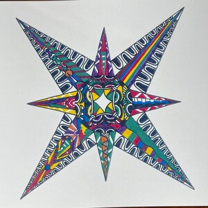White Space Doodle Note Cards - Set of 5 - Etsy
