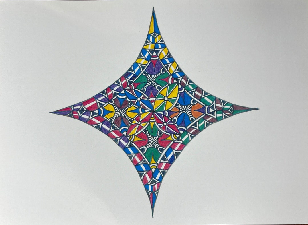 White Space Doodle Note Cards - Set of 5 - Etsy