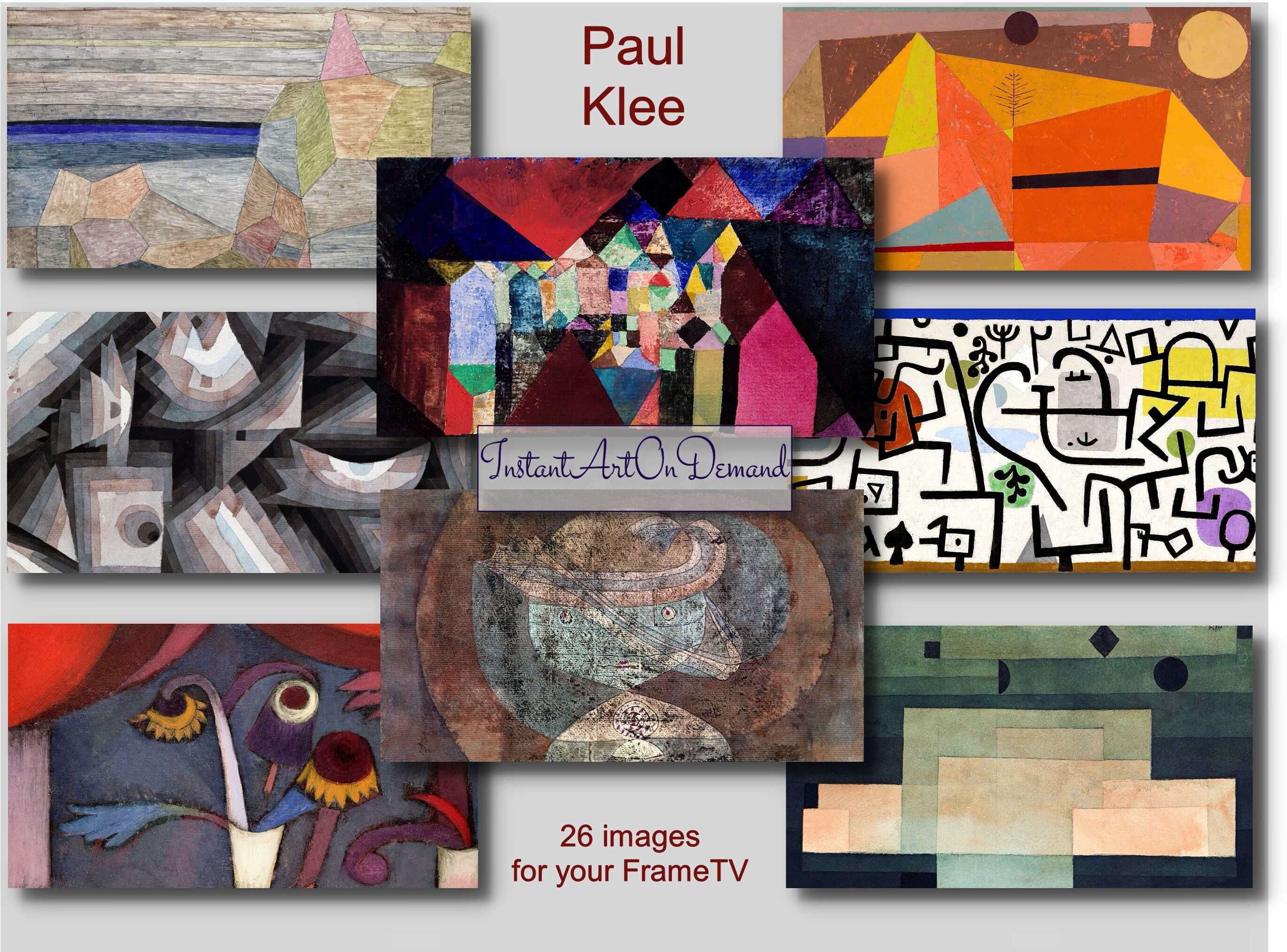 SAMSUNG FRAME TV Paul Klee 26 Image Bundle to Download: Abstract ...