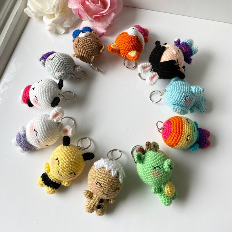 Crochet Bts Keychain - Etsy