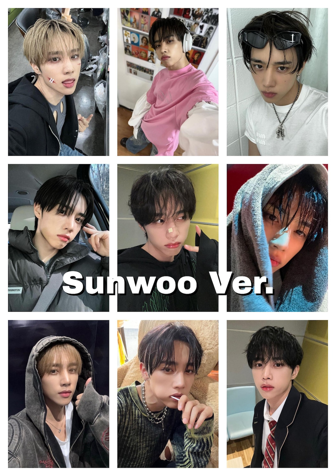 The Boyz Selfie/selca Bias Photocards | Sunwoo, Hyunjae, Younghoon, Sangyeon, New, Q, Jacob ...
