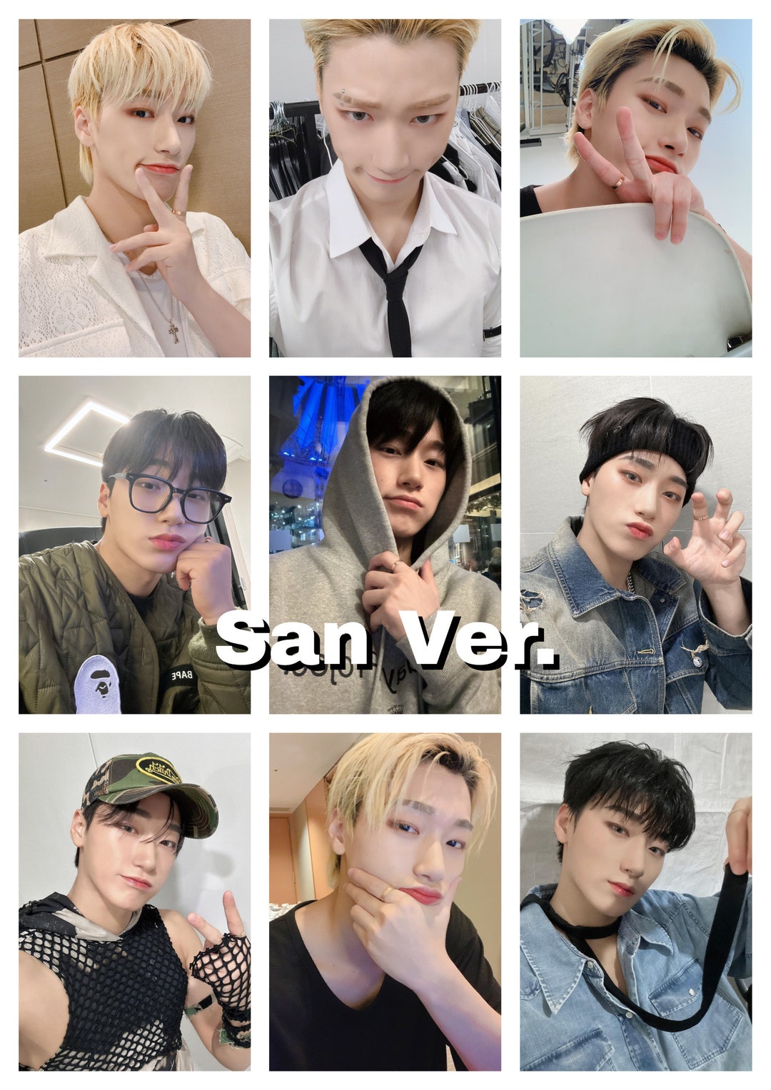 Ateez Selfie/selca Bias Photocards | Hongjoong, Seonghwa, Yunho ...