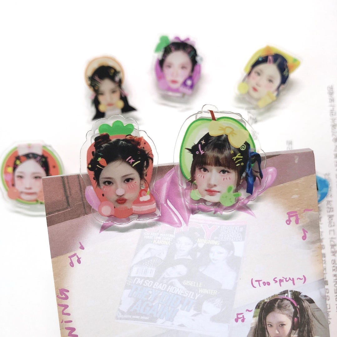Aespa Ningning Acrylic Clip | Kpop Acrylic Paper Clip | Kpop Accessory ...