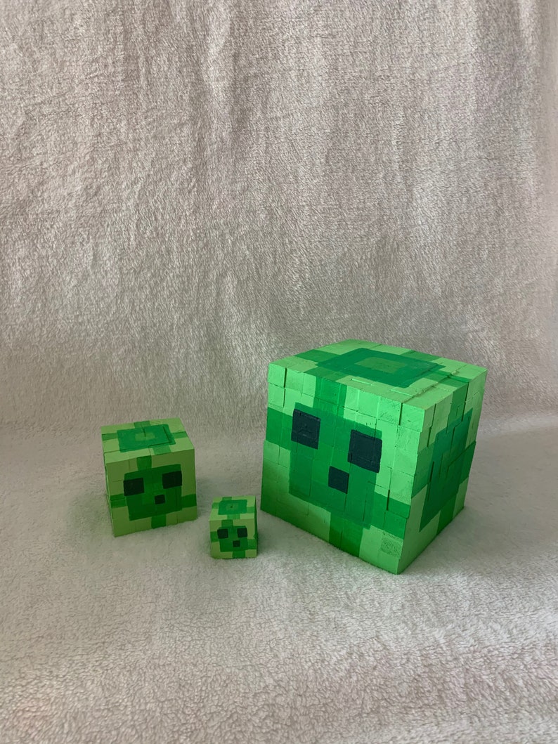 Handmade Minecraft Slime Cube Set | Etsy