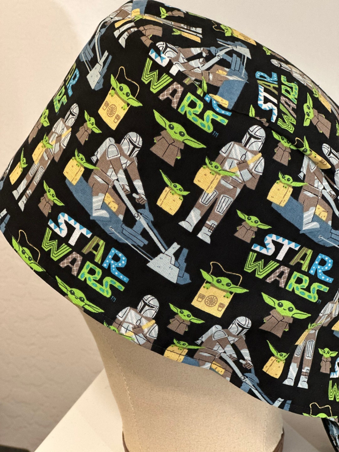 Men/women Surgical Scrub Cap. SW Mandalorian Grogu. Lined New - Etsy