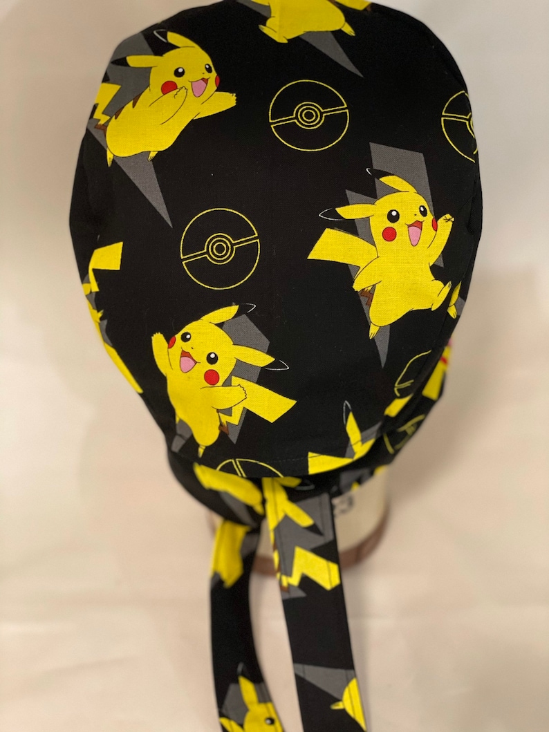 Men/women Surgical Scrub Cap. Poke Black Yellow - Etsy