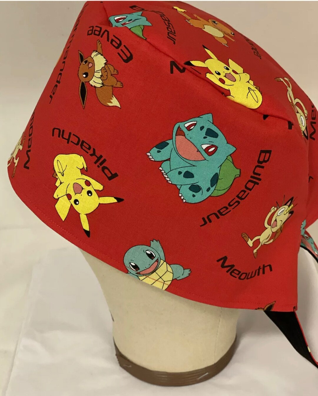 Men/women Surgical Scrub Cap. Pokemon Pikachu, Charmander, Squirte and ...