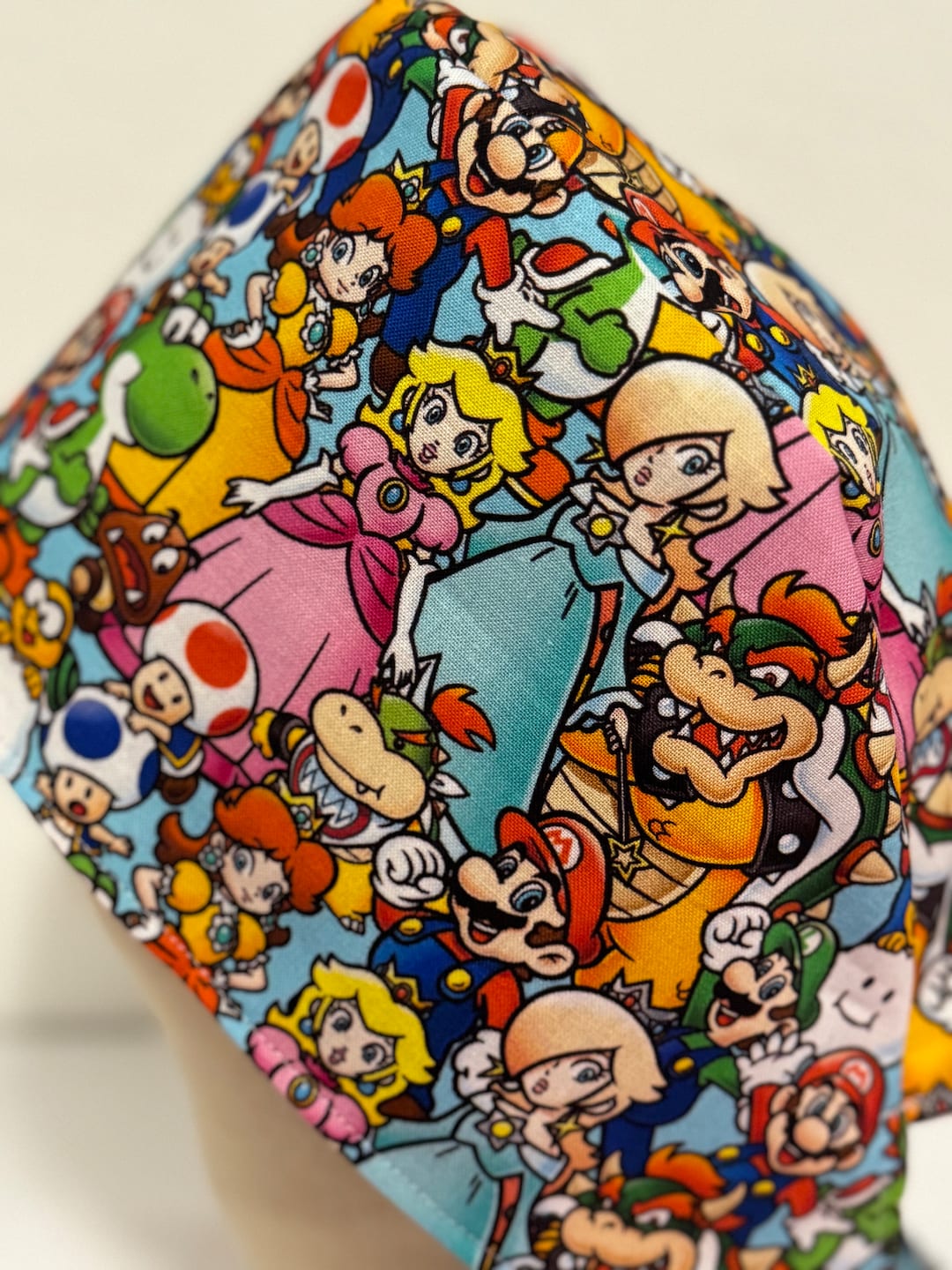 Men/women Surgical Scrub Cap. Lined Super Mario Bros Party Characters ...