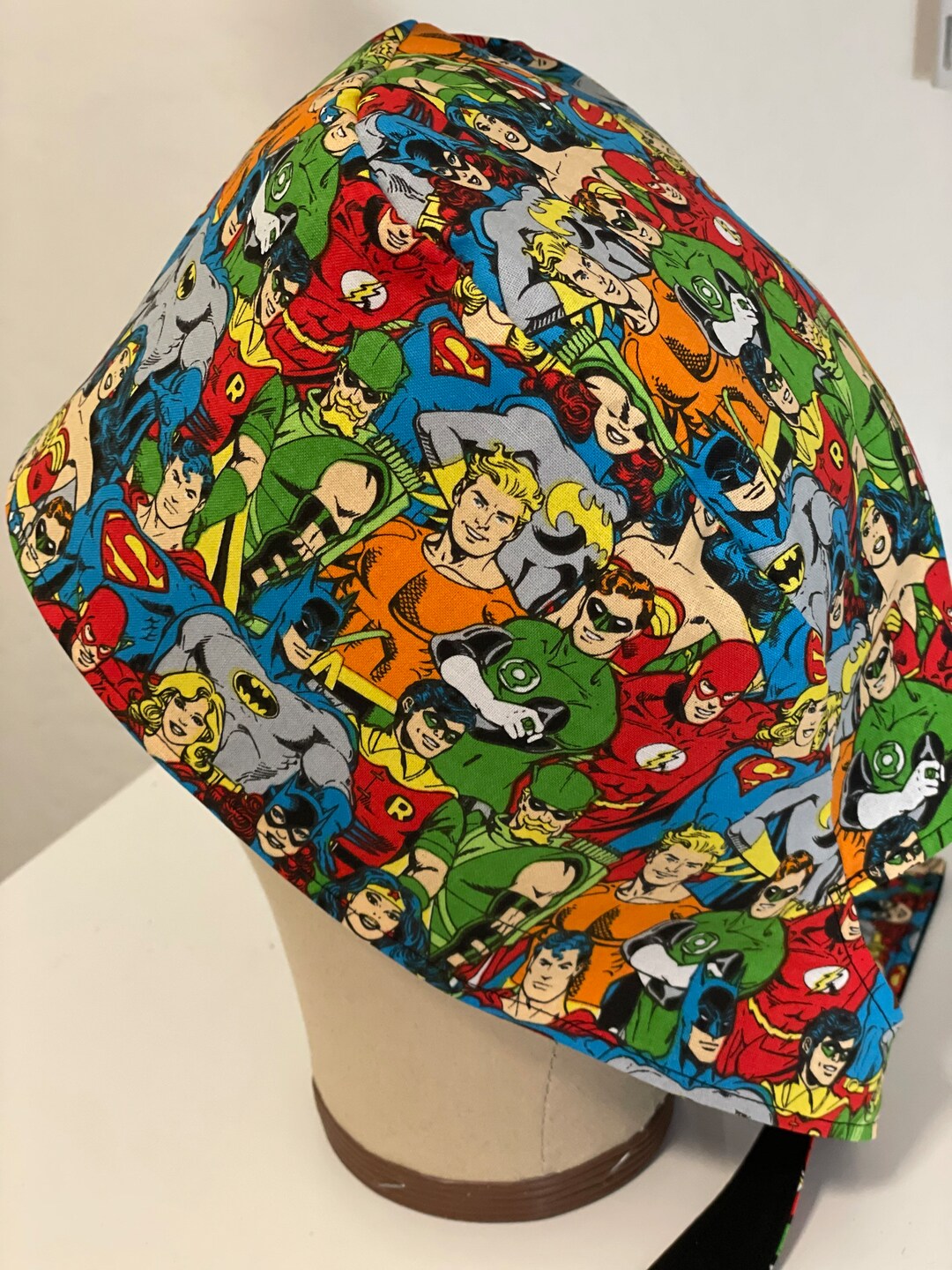 Men/women Surgical Scrub Cap. Comics Superman, Batman, Robin. 100% ...