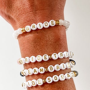 Bride Tribe Bride Squad Team Bride Beaded Stretch Bracelets ...