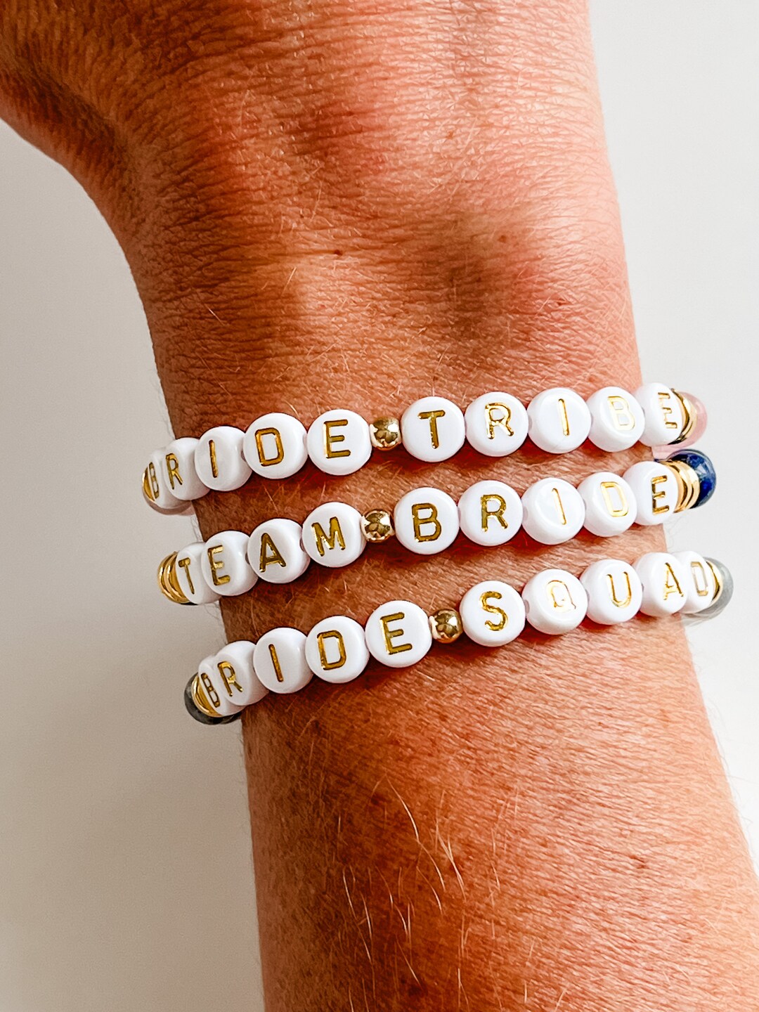 Bride Tribe Bride Squad Team Bride Beaded Stretch Bracelets ...