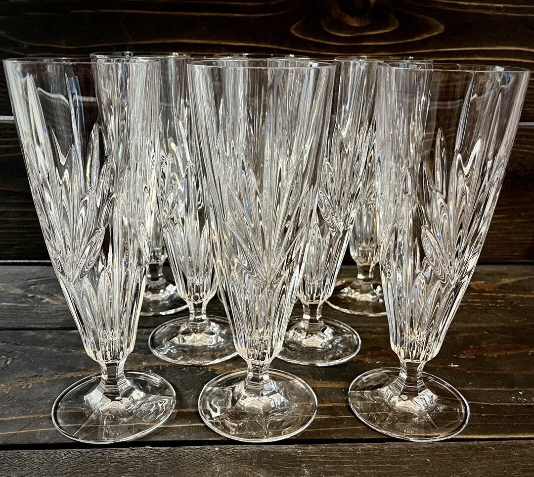 Princess House Royal Highlights Crystal Pilsner Glasses Made in Germany ...