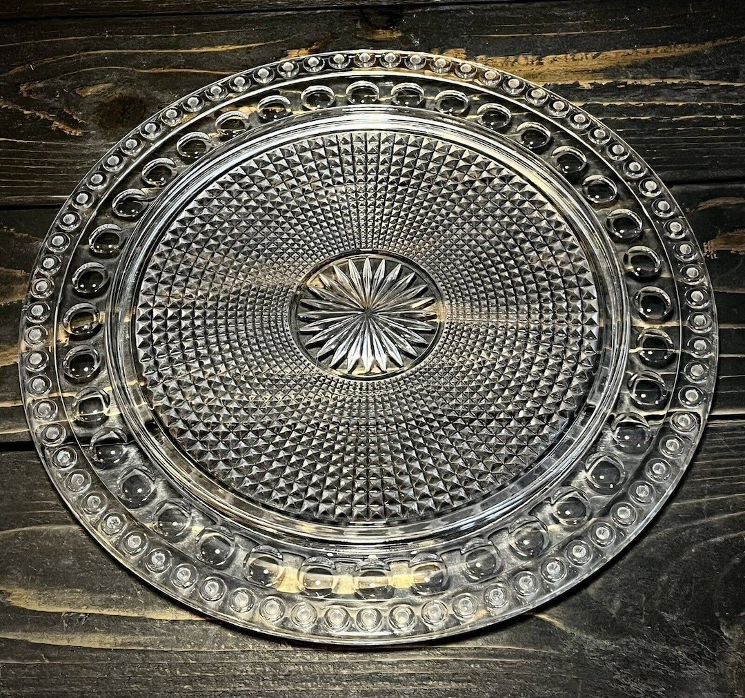 Imperial Cape Cod Glass Cake Plate With 72 Birthday Candle - Etsy