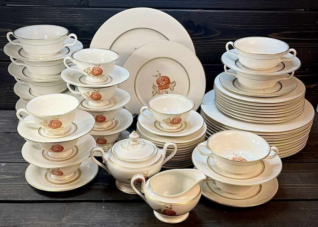 Castleton June Vintage China Dinnerware Set for 8 With Many Extras ...