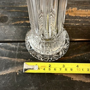 EAPG John Higbee Glass Stretch Rim Vase With Faceted Base 14 Tall Circa ...