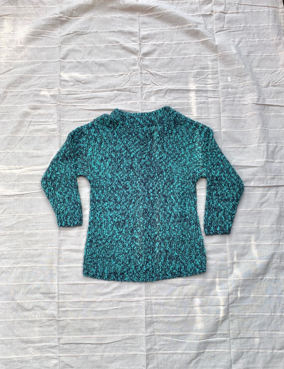 Vintage Oversized Knit Sweater / Ice Fire Knit / 100% Acrylic - Etsy