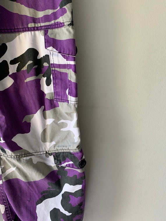 Y2K Army Print Pants / Purple Army Print / Vintage Ar… - Gem