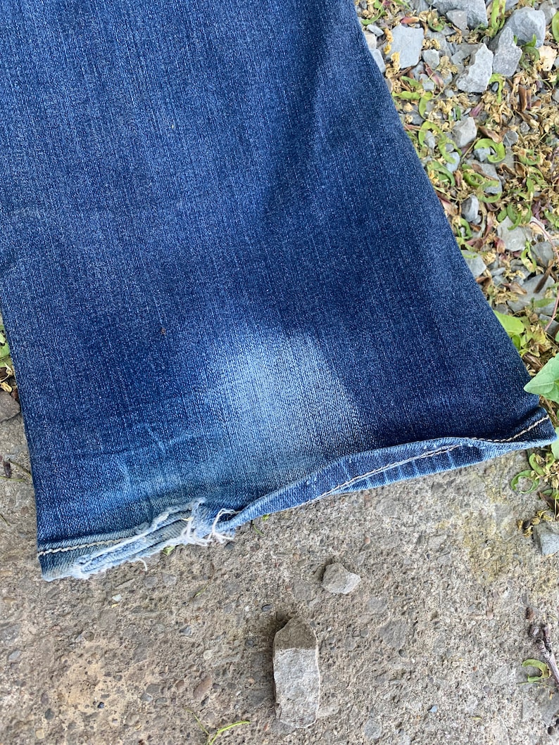 Y2K Denim Flare / Rock Revival Jeans / Bedazzled Denim - Etsy