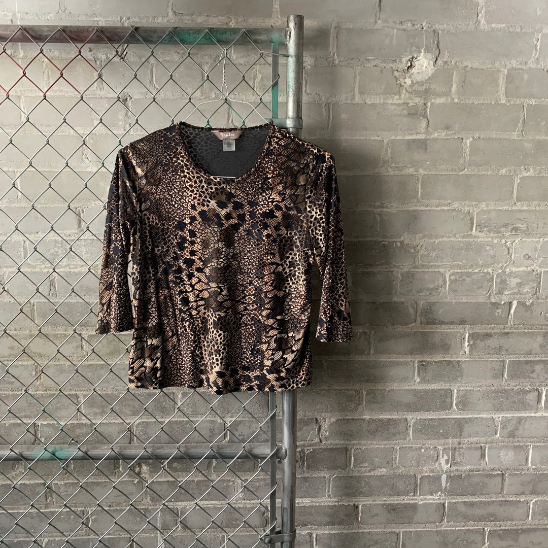 Burn Out Velvet Snake Skin / Mesh and Velvet / Petite Snake Skin / Y2K ...
