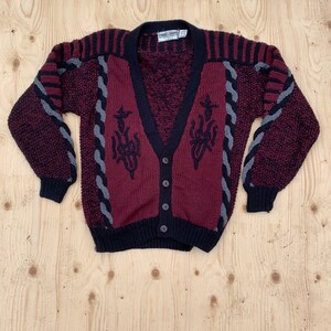 Vintage Randy River Cardigan / Knit Patterned Button up Cardigan - Etsy