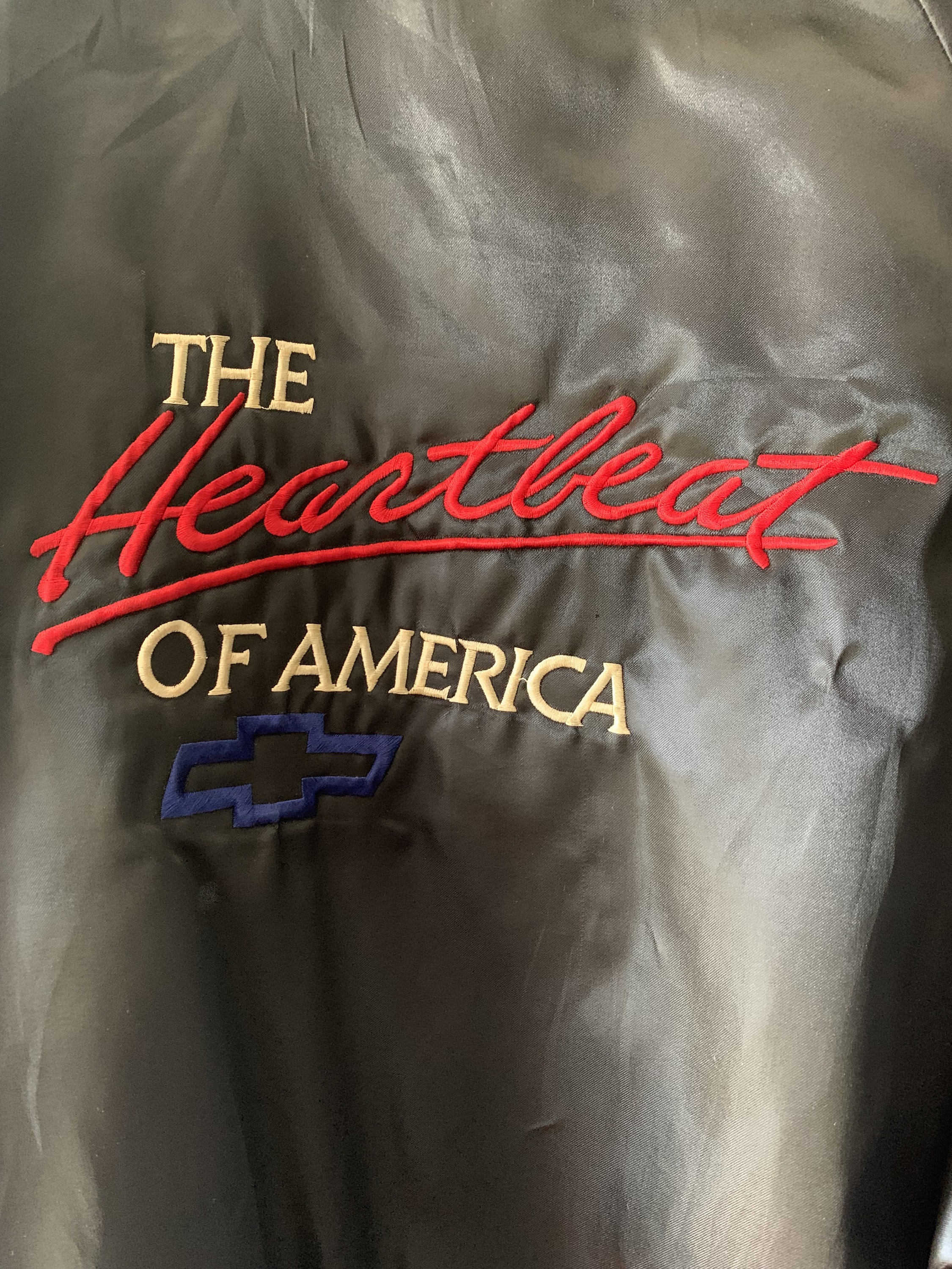 Chevrolet Satin Bomber Jacket / Vintage Bomber / Embroidered Jacket ...