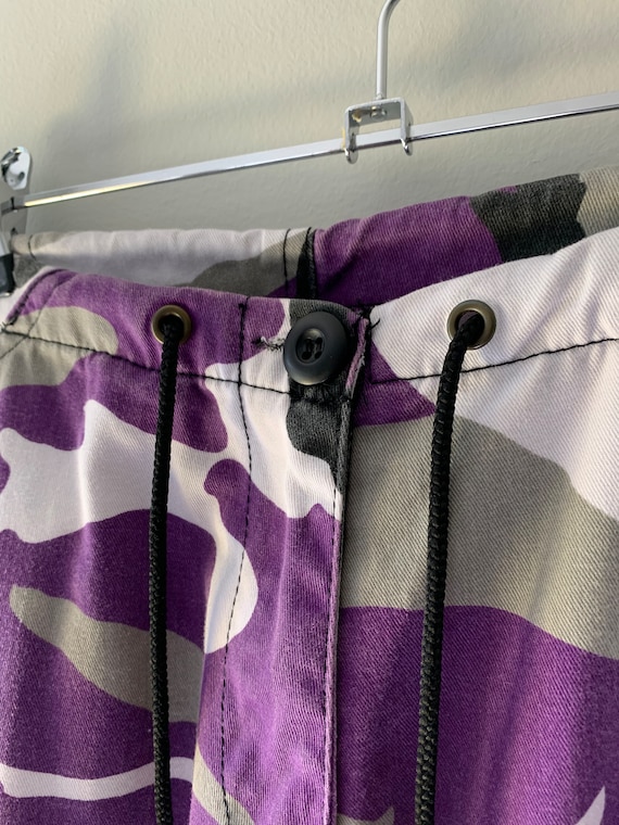 Y2K Army Print Pants / Purple Army Print / Vintage Ar… - Gem